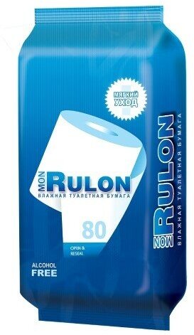 Туалетная бумага Mon Rulon, влажная, 80 шт.
