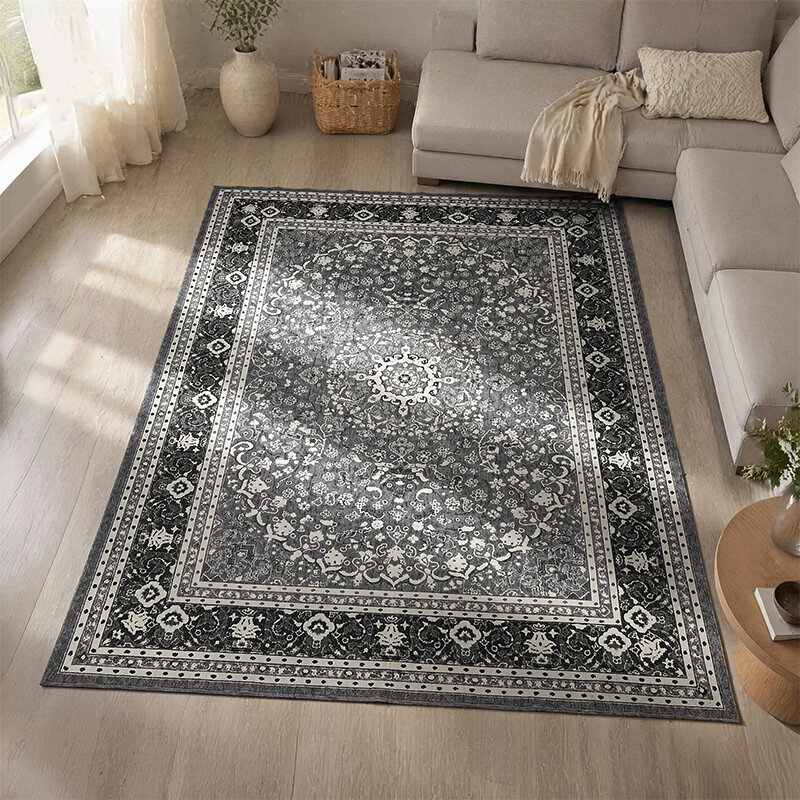 Переносимый коврик из персидской ковровой ткани с европейским стилем для гостиной, дивана, дома и отеля, AZFG-01, с водоотталкивающим покрытием из ими
