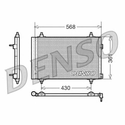 Радиатор кондиционера Denso dcn07008