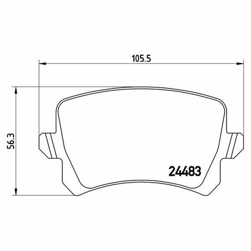 Комплект задних тормозных колодок Brembo P85109X