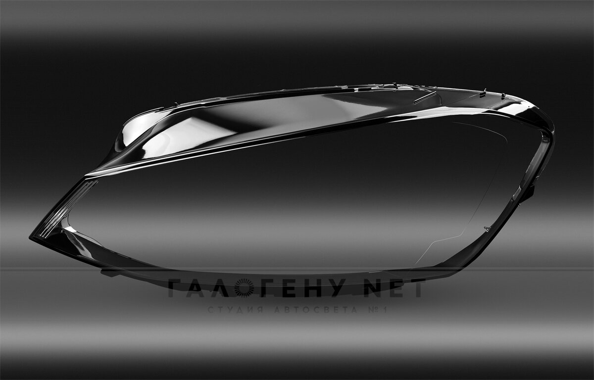 Стекло фары для Volkswagen Golf 7 (2013 - 2017 г. в.), левое, GNX, поликарбонат, для автомобилей Фольксваген Гольф 7