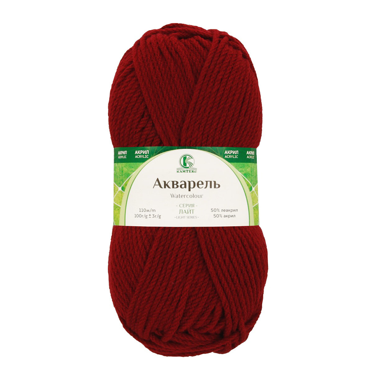 Камтекс КТ Акварель пряжа 50% леакрил, 50% акрил, 100 г, 110 м для вязания спицами цвет 063 шоколад (1шт)