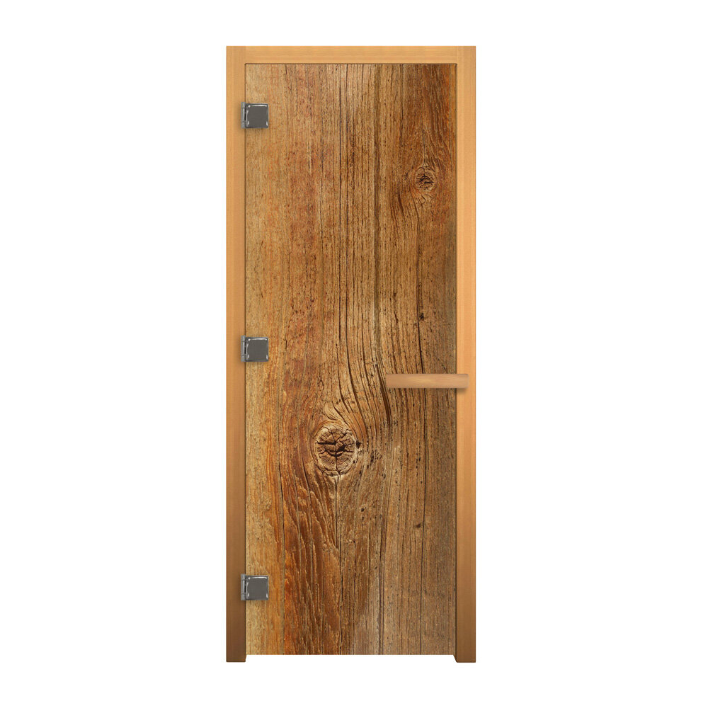 ДС декор "дерево" люкс 190х70 (8мм, 3 петли 710) (ольха) левая