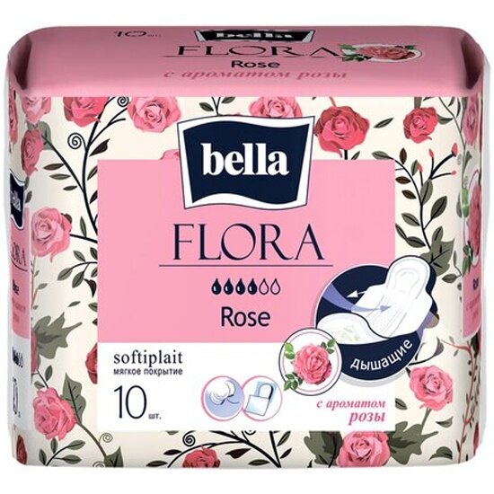 Прокладки гигиенические Bella Flora Rose, 10 шт