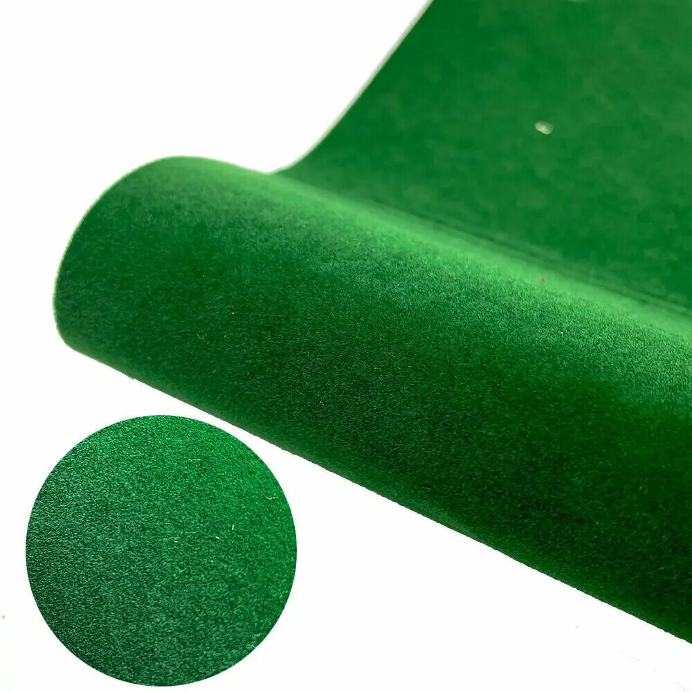 Клейкие бархатные листы 30х20 см Зеленый, зеленый