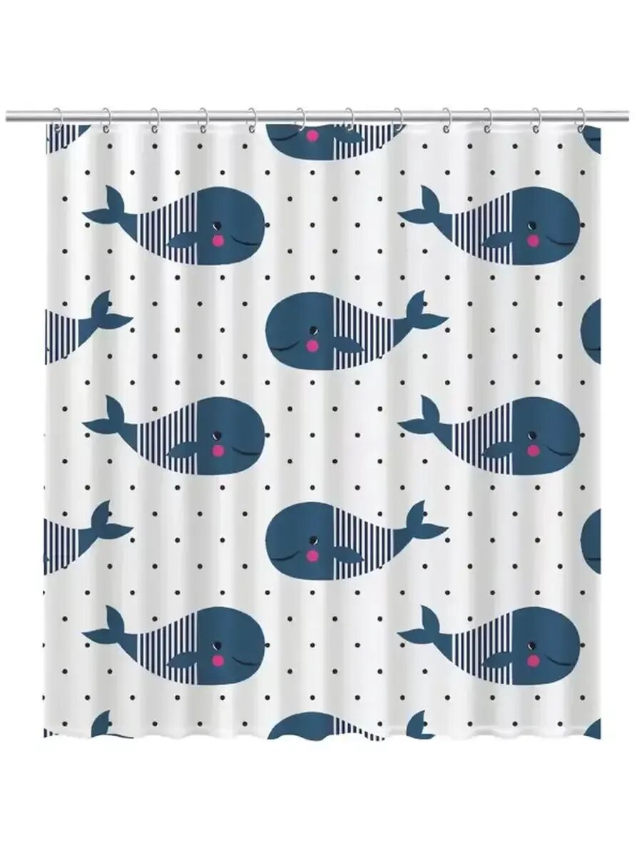 Штора для ванной Drop 180x200 см полиэстер