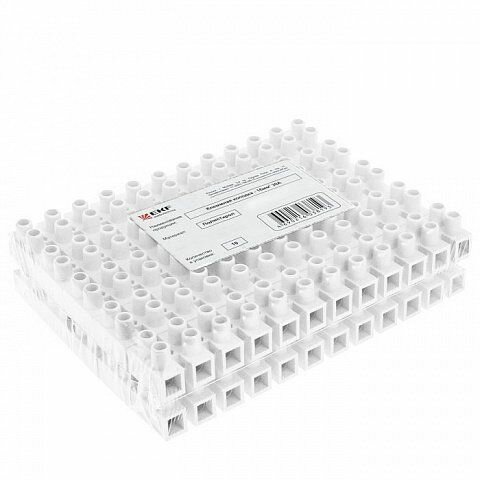 Клеммный блок EKF PROxima plc-KK-16-30 30А 400В 12 пар, 10 шт, прозрачный, сечение до 16 мм²