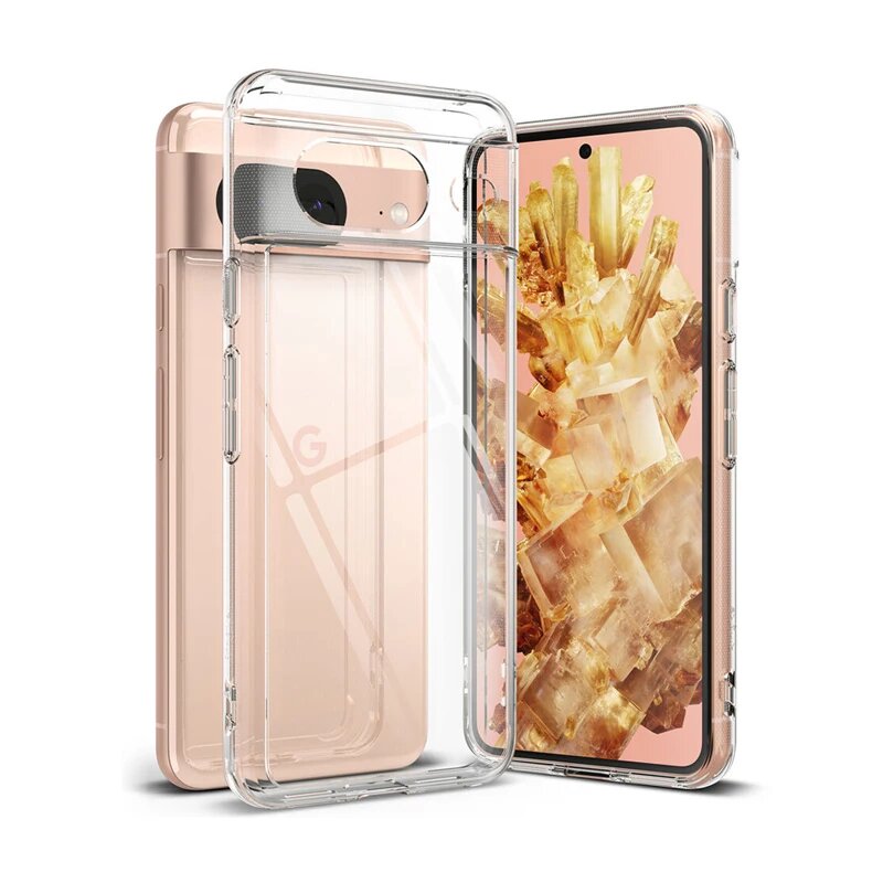 Ringke Fusion для Google Pixel 8 (2023) чехол мягкая рамка из ТПУ и Прозрачная Жесткая гибридная задняя крышка из поликарбоната Clear for Pixel 8
