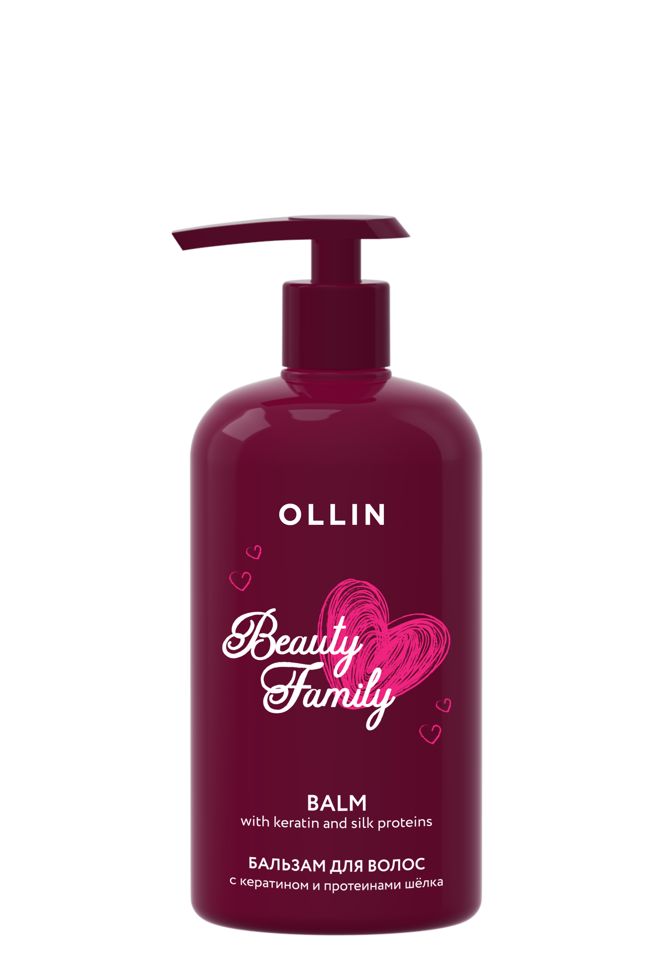Бальзам для волос Ollin beauty family с кератином и протеинами шелка, 500 мл