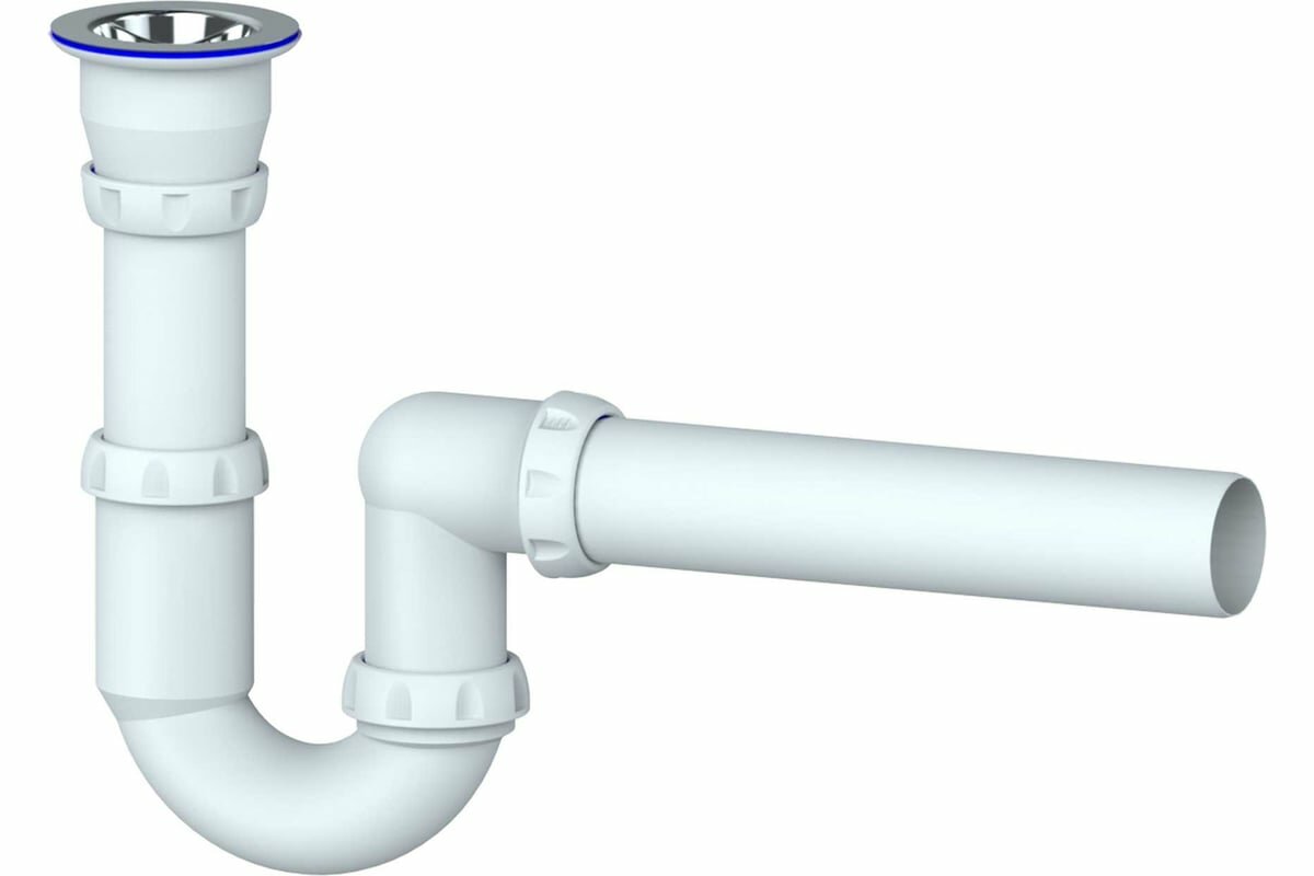 Unicorn Сифон для тюльпана прямоточный прикручивающийся выпуск 1 1/2" (? 40)нержавеющая чашка, винт 6x85, отвод ?40 Y210