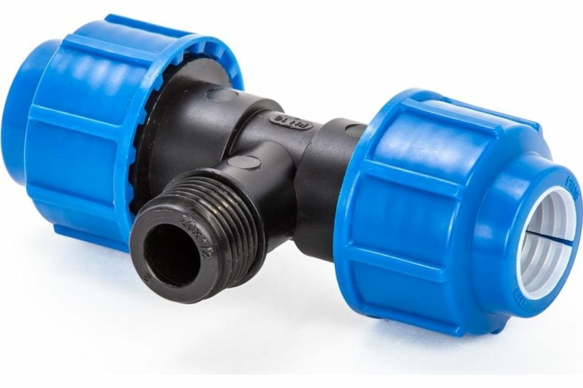 LAMMIN тройник компрессионный для полиэтиленовых труб, наружная резьба 50x2' 35/1