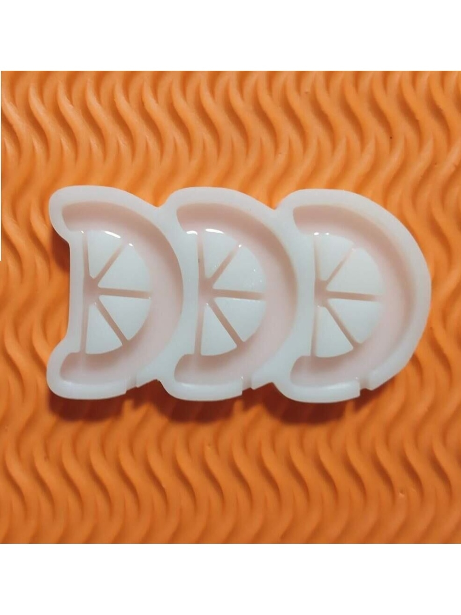 Форма для леденцов долька лимона 5 см 3 ячекйи