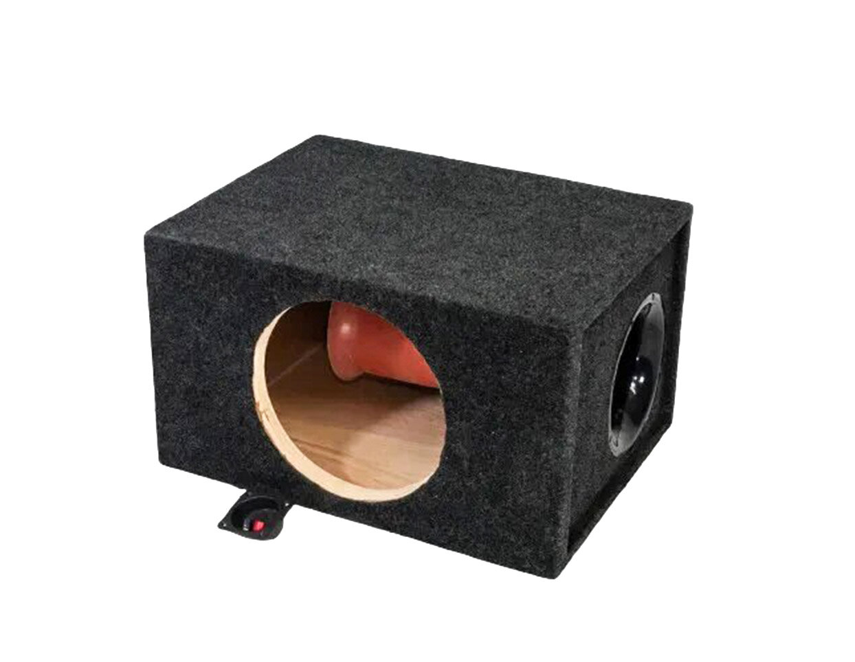 Короб - 60л,12 дюймов, фанера, двойная передняя стенка , фазоинвертор труба