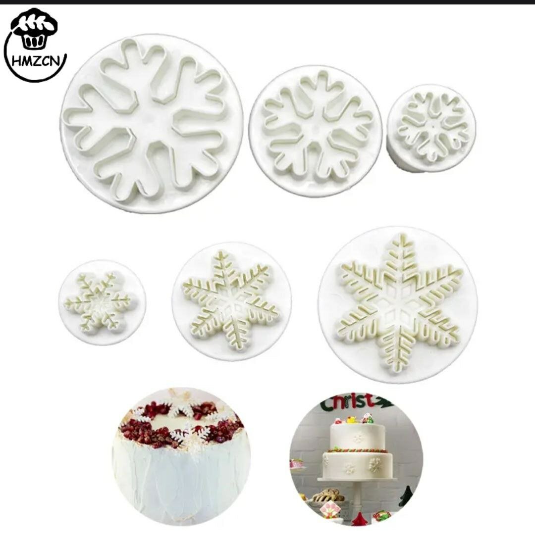 Набор плунжеров снежинки 6шт