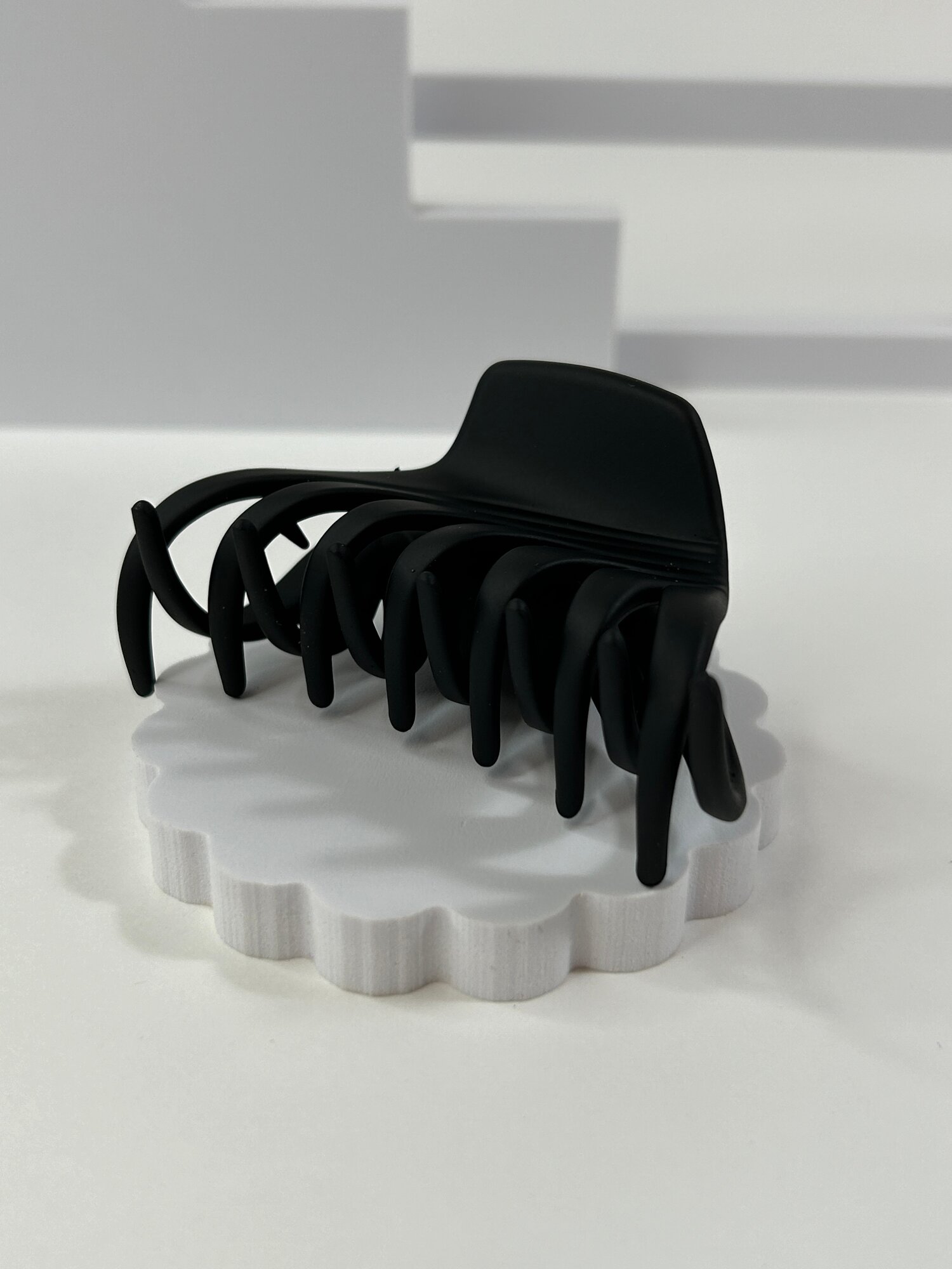 Краб для волос/Заколка-краб Fashion женский, черный, soft-touch