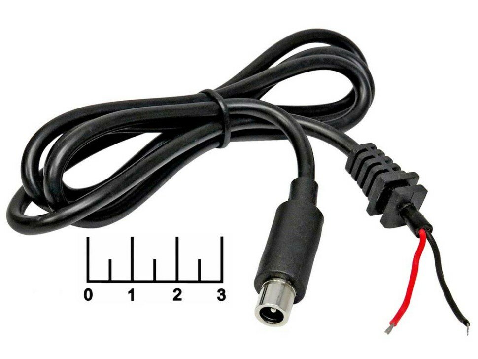 Разъем питания гнездо 5.5*1.7 на проводе 1м (для гироскутера)