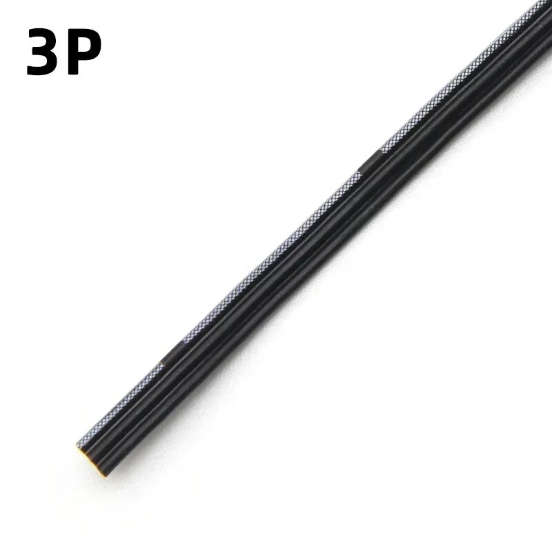 Силиконовый параллельный кабель 2P-14P 24AWG x 10M, Black-3P