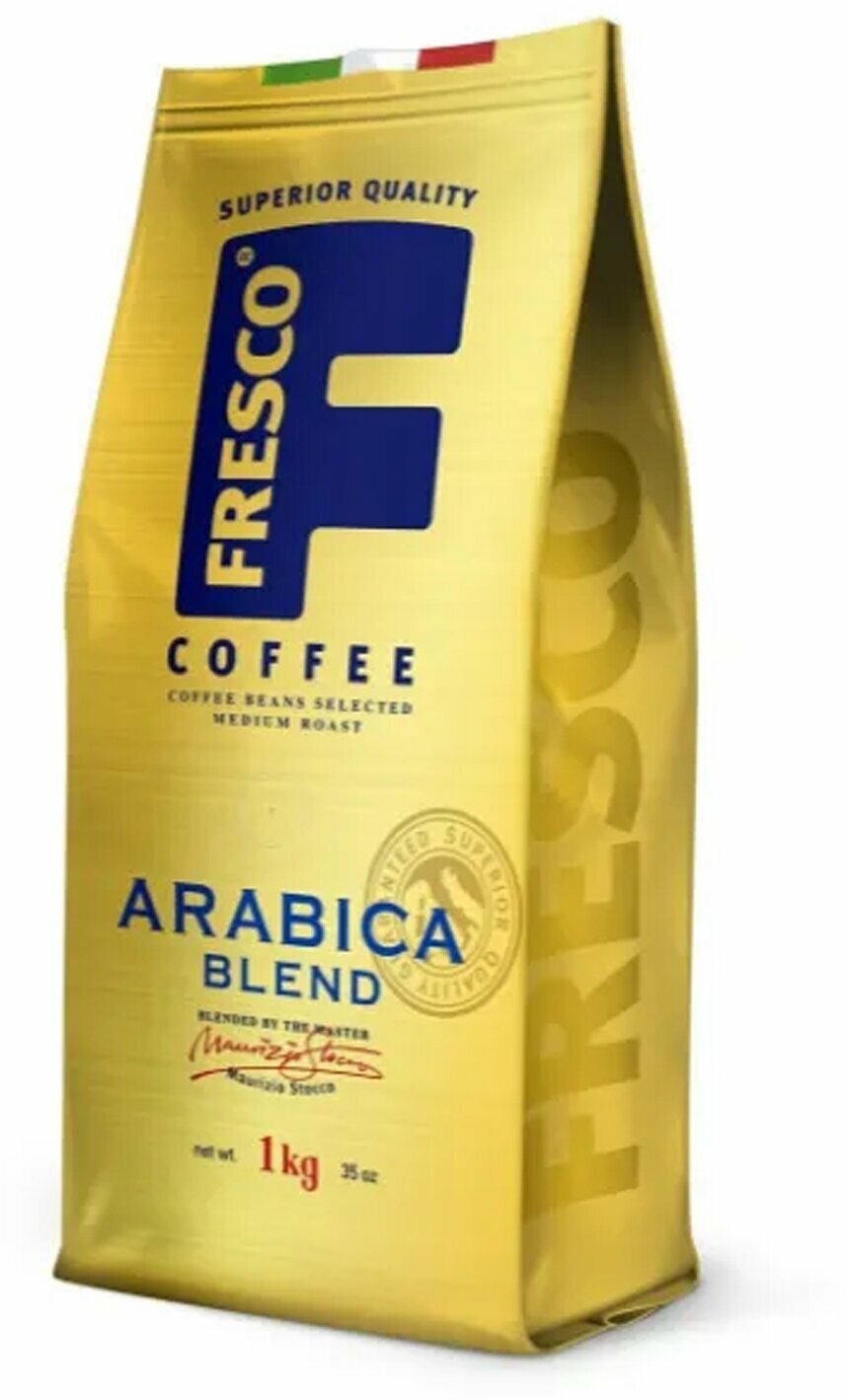 Кофе в зернах FRESCO "Arabica Blend", 1000 г, зерно, вакуумная упаковка