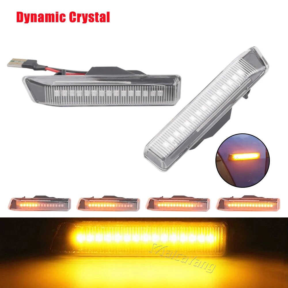 Правый 63132492180 LH 63132492179 Для BMW E53 X5 1999-2005 гг. Боковой габаритный фонарь на крыло, указатели поворота, повторитель, Стайлинг автомобиля Dynamic Crystal