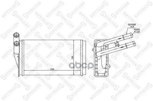 Радиатор печки! Audi 80/A4 86> Stellox арт. 1035021SX
