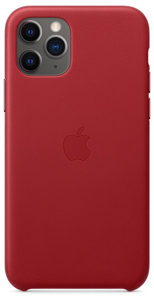 Apple iPhone 11 Pro Leather Case -(PRODUCT)RED, Кожанный чехол для iPhone 11 Pro красного цвета