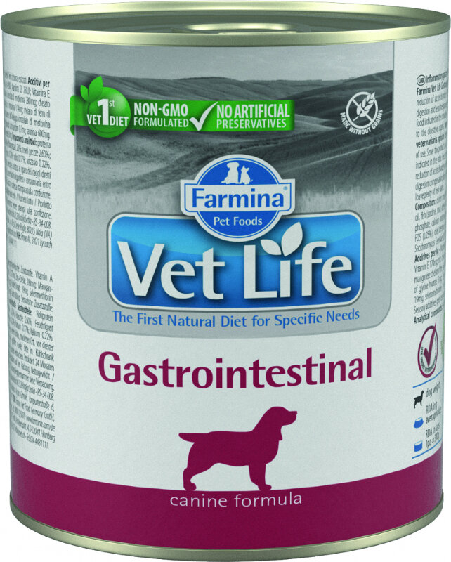 Влажный корм Farmina Gastrointestinal (Фармина) для собак всех пород при заболеваниях ЖКТ, 3 штуки по 300 гр