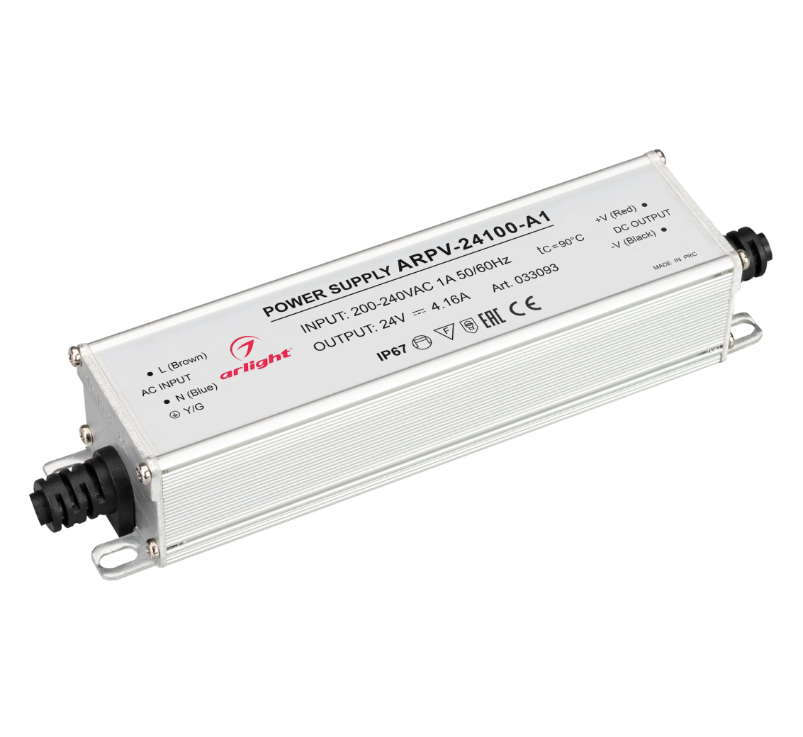 Arlight Блок питания ARPV-24100-A1 (24V, 4.16A, 100W) (IP67 Металл, 3 года)
