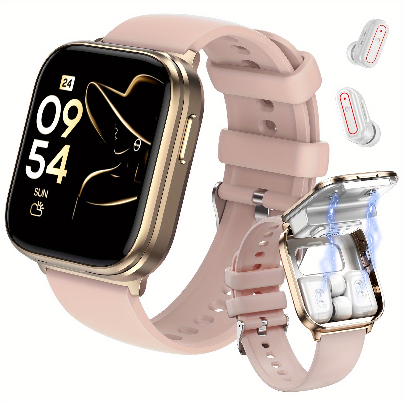 Smart Watch, Watch With Built-in Noise-cancelling Headphones, Fitness Tracker With 100+ Exercise Mode, Multiple APP Information Alerts, Sports Smart Bracelet With Healthy Sleep Detector. For IPhone And Android, Holiday Gift