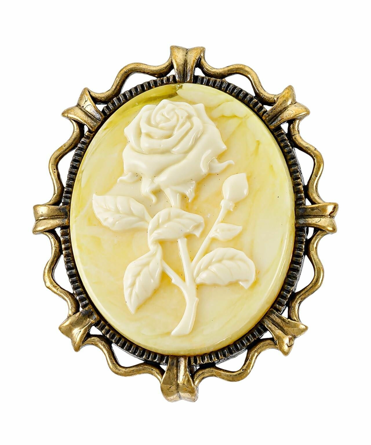 Брошь, янтарь