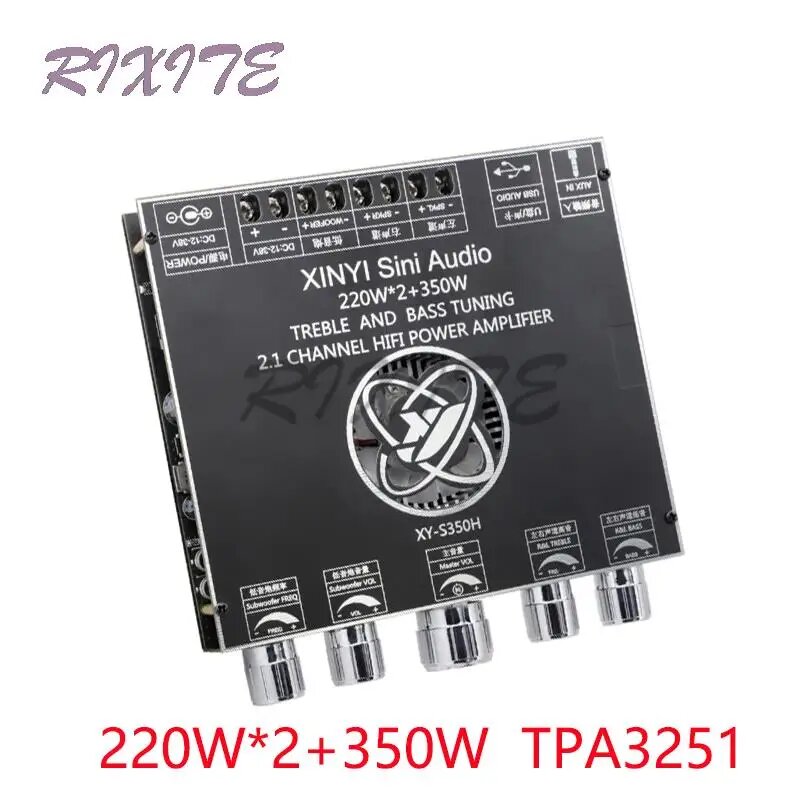 Аудиоусилитель RIXITE TPA3251D2 220Вт*2+350Вт Bluetooth 5.1