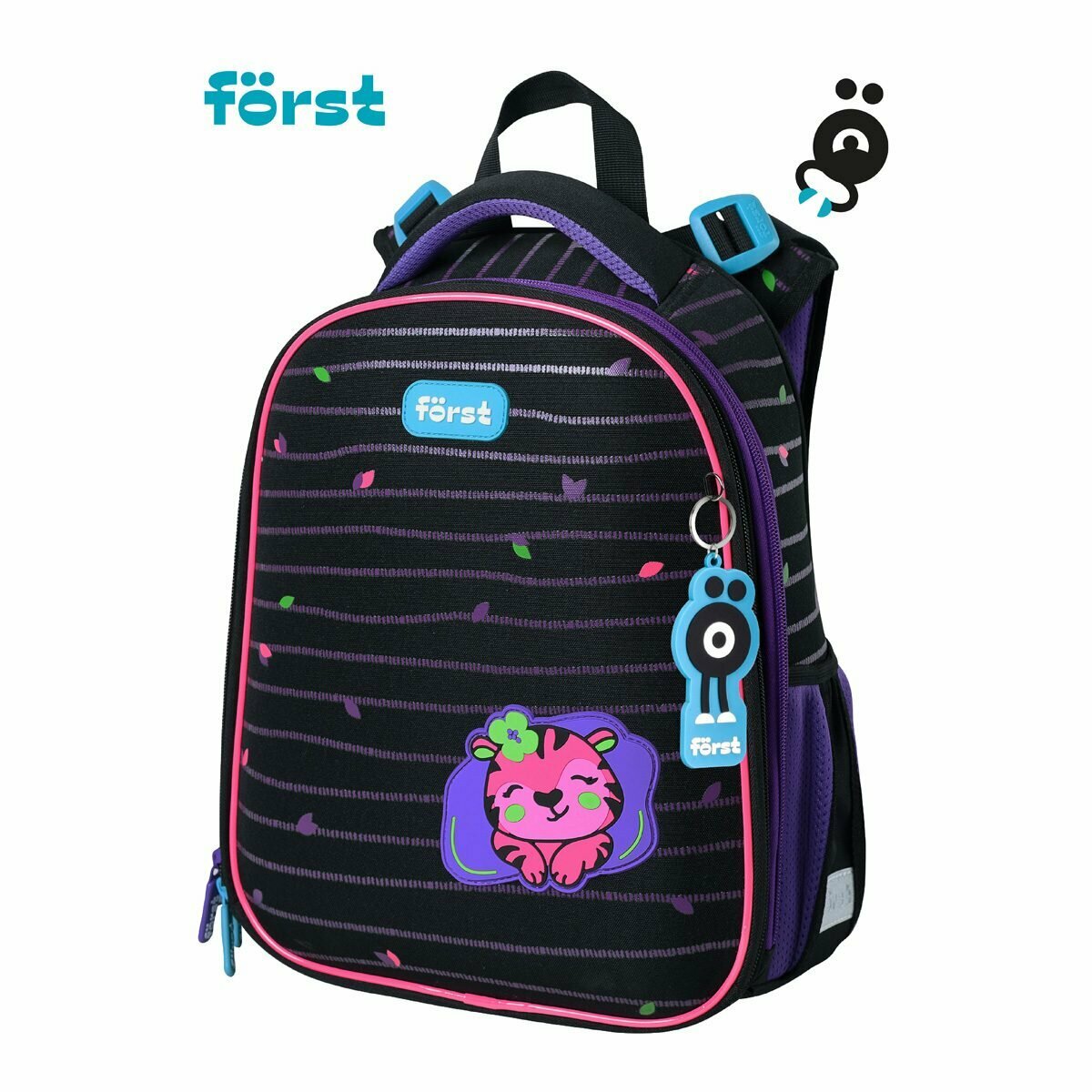 Ранец школьный Forst F-Top "Pink tiger" 36x28x15см, 2 отделения, 2 кармана, анатомическая спинка (FT-RY-010403)