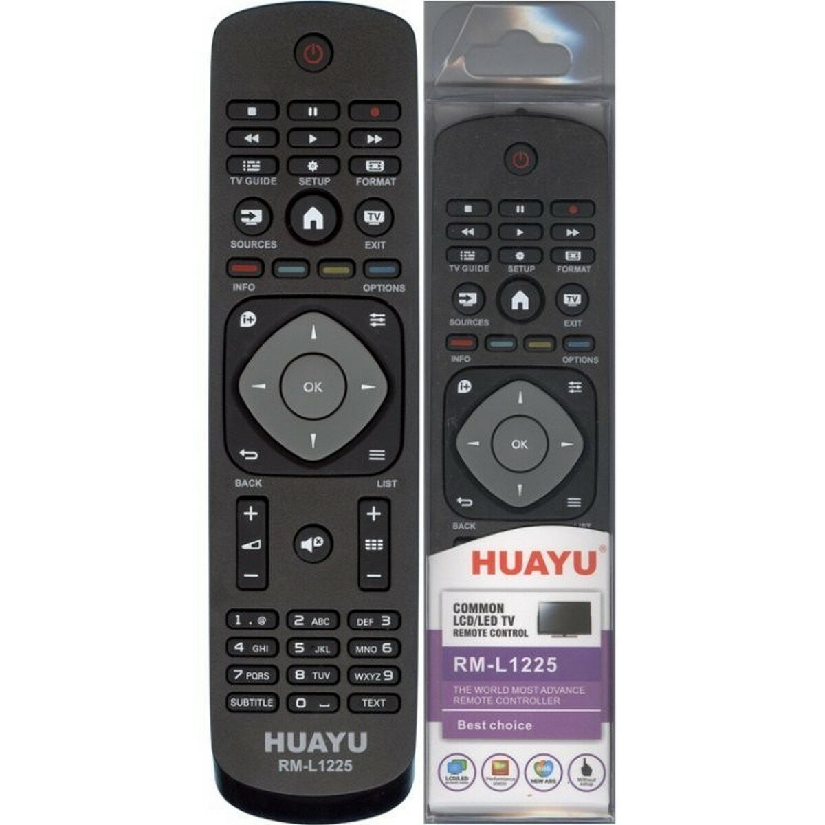 Пульт для Philips универсальный RM-L1225 Huayu (черный)