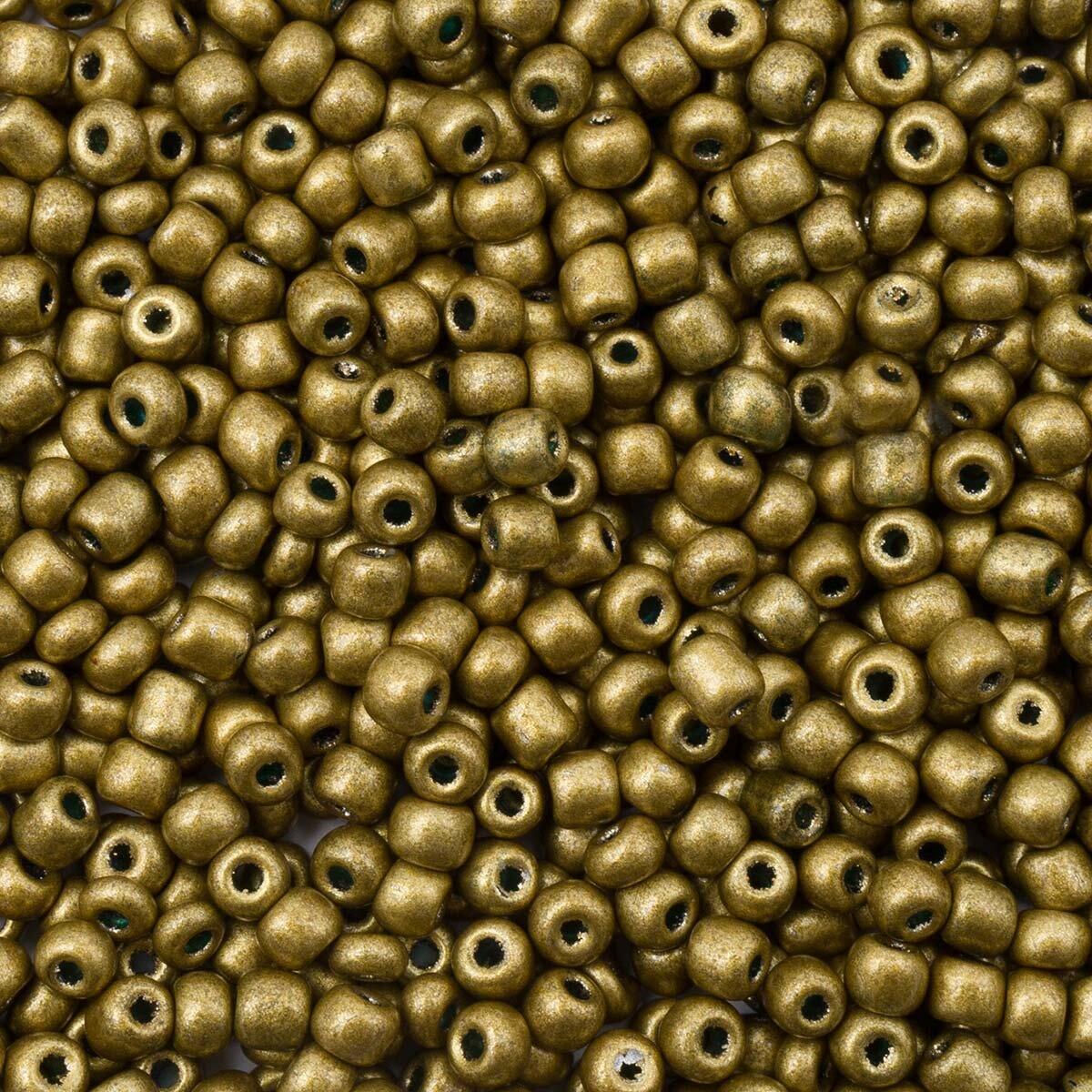 Бисер Astra&Craft стекло, №11/0, цвет М913 светло-оливковый, непрозрачный, матовый, 10 упаковок по 20 г