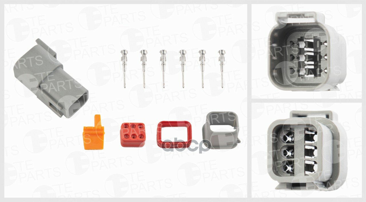 Разъём 6и контактный ответная часть 7804467К-тация: 6-pin, фиксатор+ фиксатор соединения, уплотнение, кольцевое уплотнение TE.