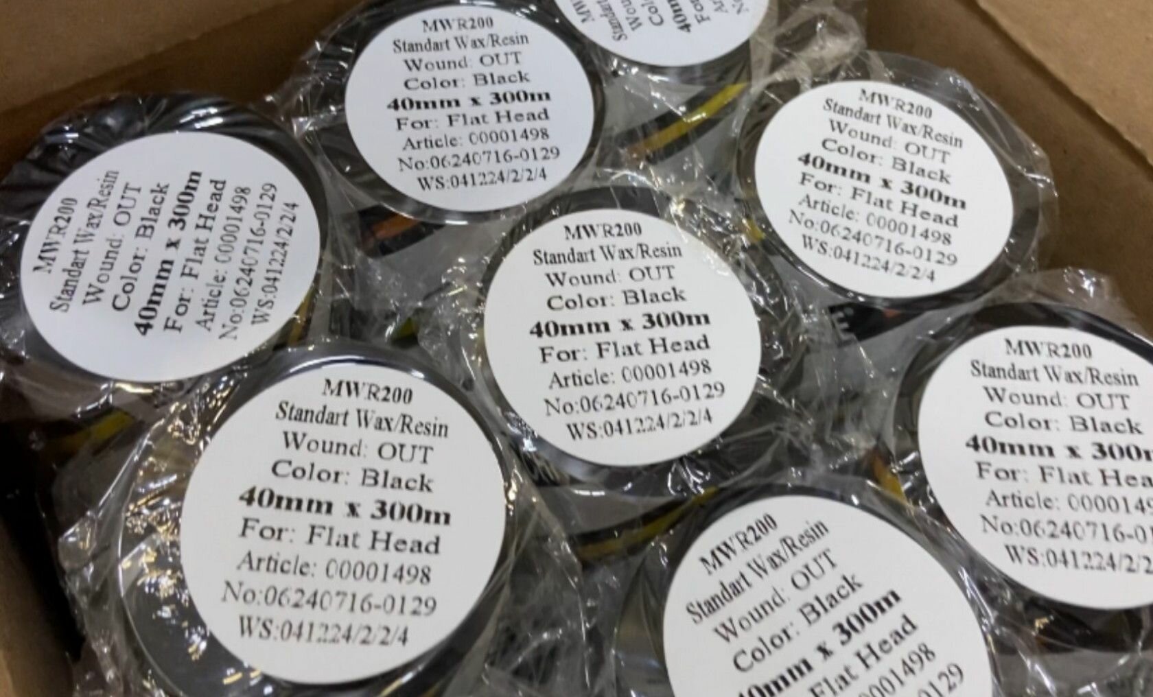 Красящая лента риббон W/R 40х300 (out x 1.0)/ 45 штук в комплекте