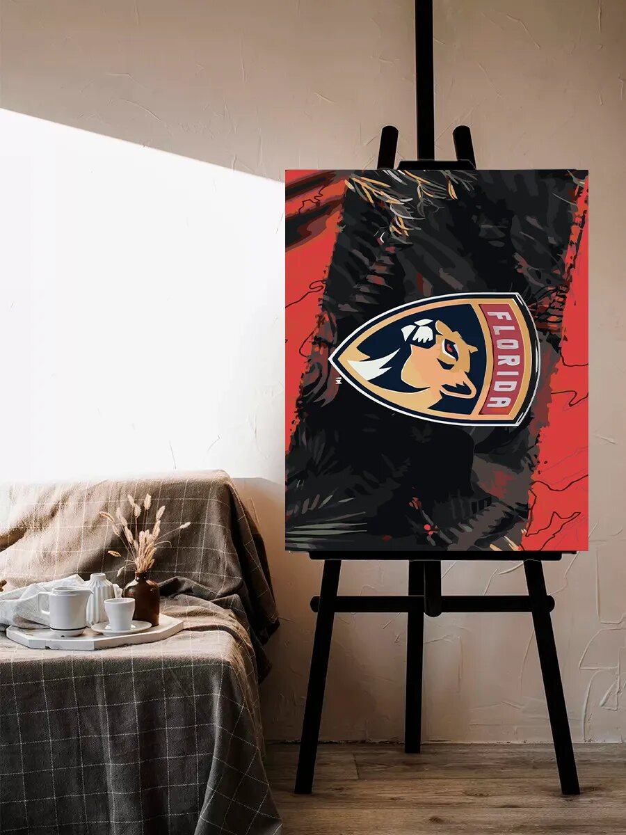 Картина по номерам Флорида Пантерс Эмблема Хоккейный Клуб