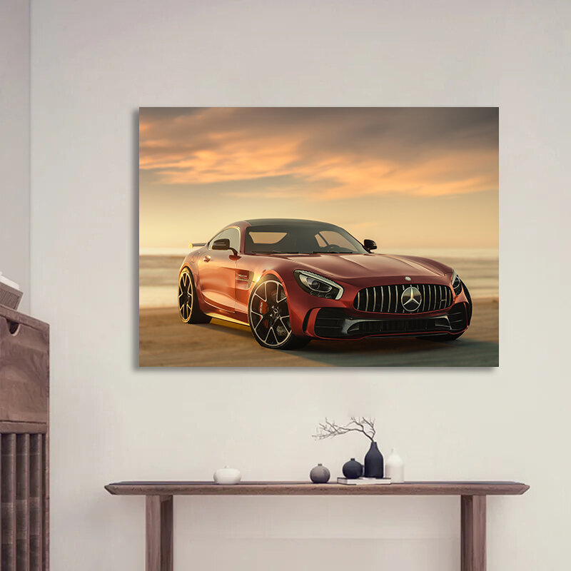 Картина авто / мерседес, картины на стену для интерьера / мужчине, 20х30 см.