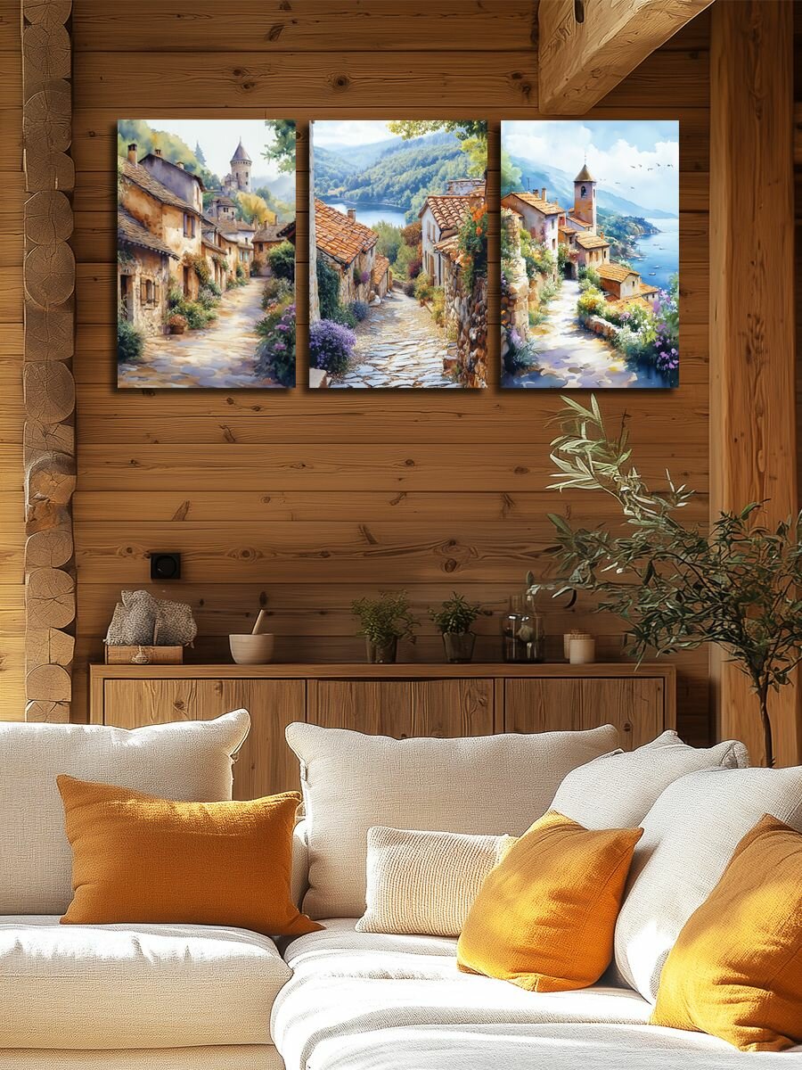 Комплект картин на холсте LOFTime 3 шт 40Х60 Пейзаж прованс КC-1379-4060