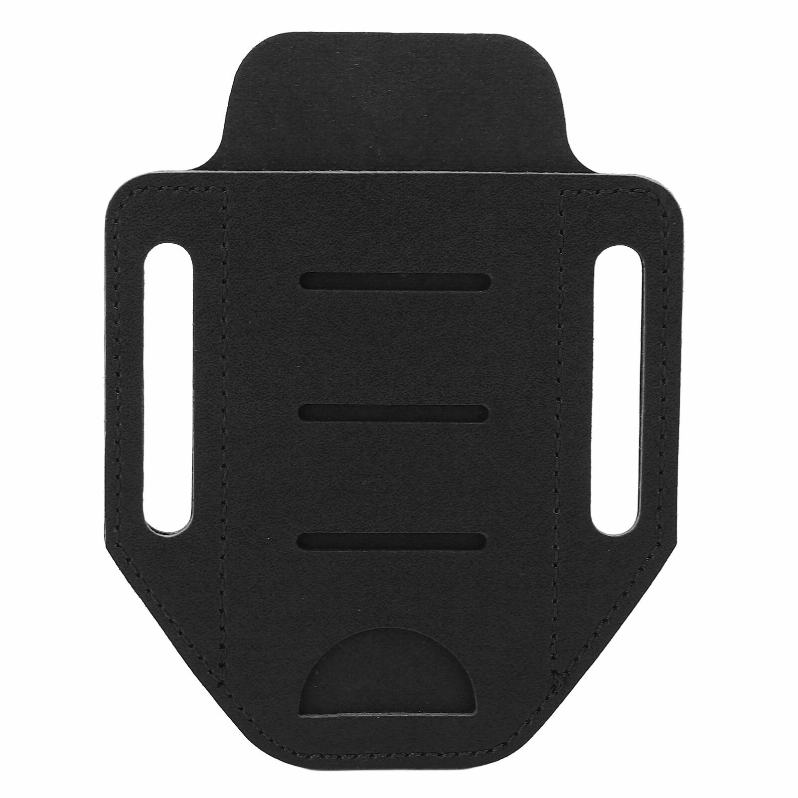 Кожаный чехол для мультитулов с одним карманом для EDC, черный, держатель на ремень с органайзером для фонарика и туристического снаряжения