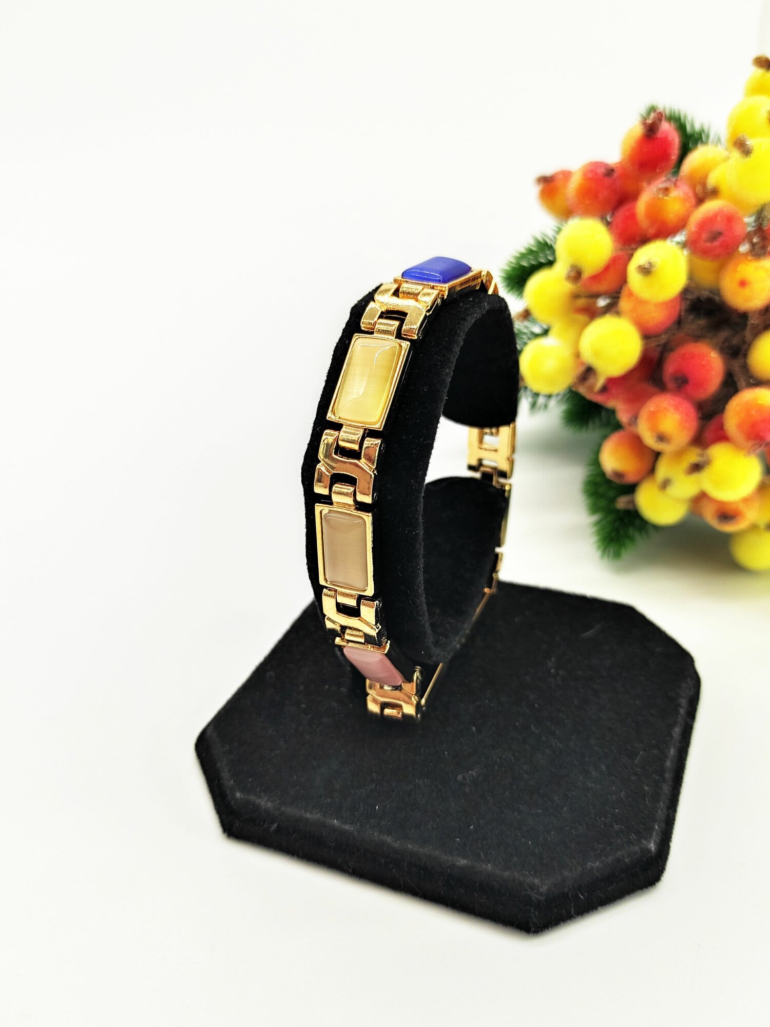 Браслет, искусственный камень