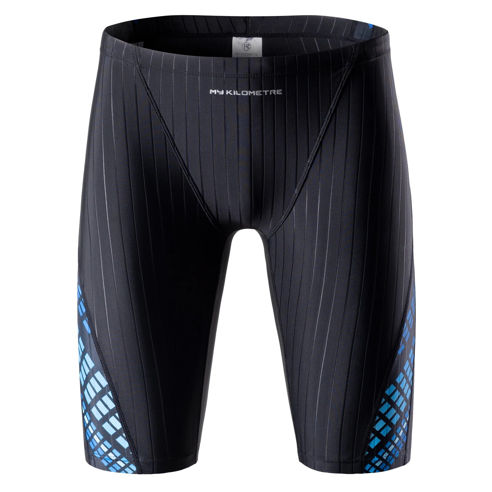 MY KILOMETRE мужские плавательные шорты 81% полиэстер 19% Lycra Черный, 3XL, Black-Blue