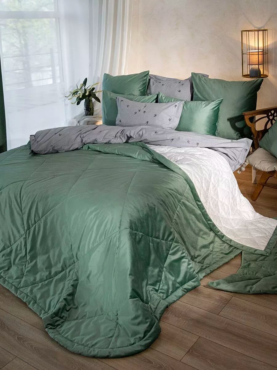 Покрывало на кровать "Беллиссимо", Evrika Home, бархат,240х260 см