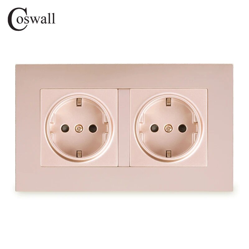 Двойная розетка настенная Coswall Gold
