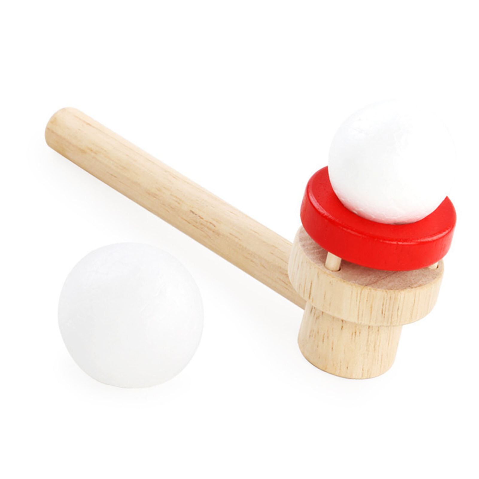 Ball Blowing Toy Wood Foam Interactive Educational Floating Blow Pipe for Kids Children