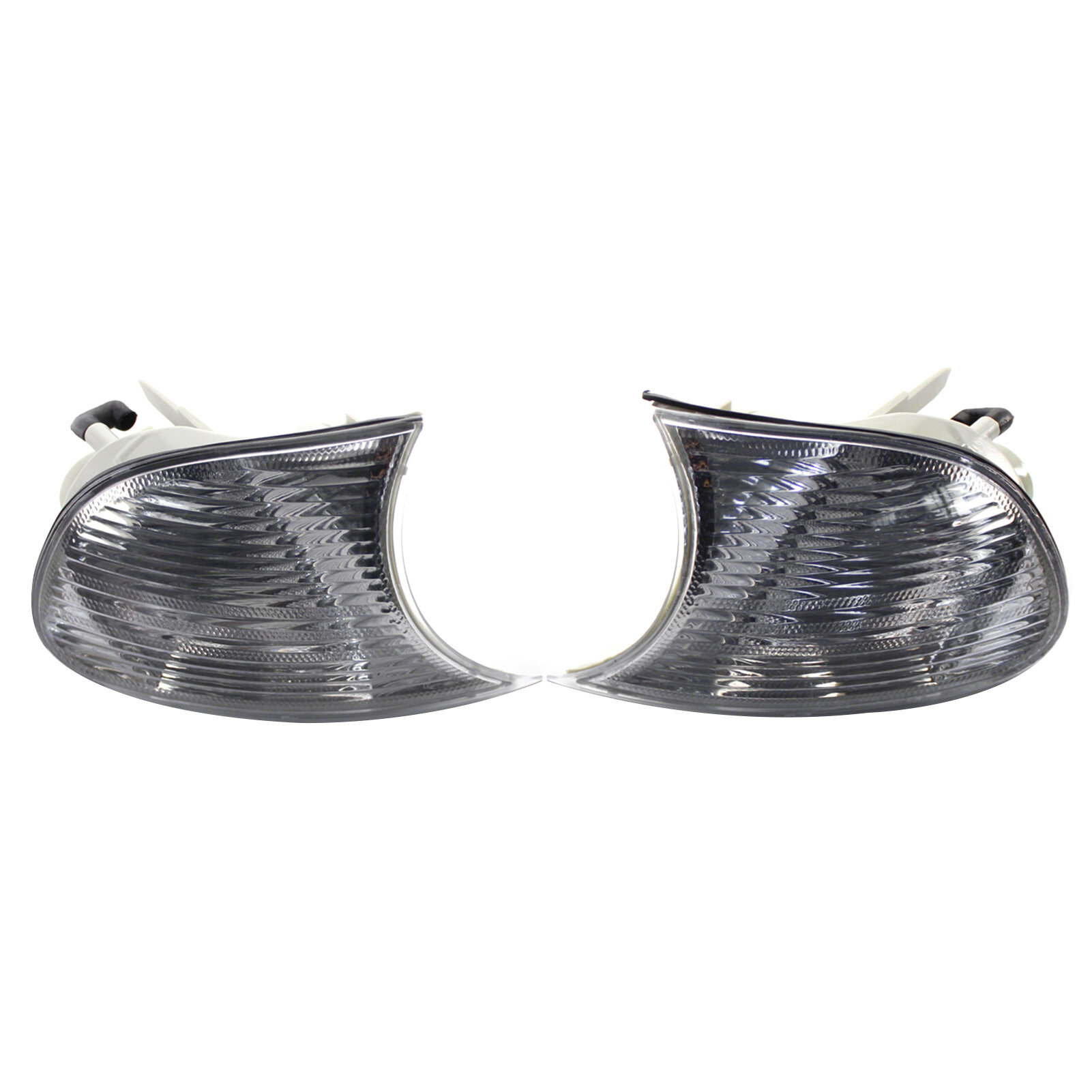 1 пара угловых фонарей с прозрачными линзами, белые 63126904307 63126904308, левая и правая замена для BMW 3 серии E46 1998-2001