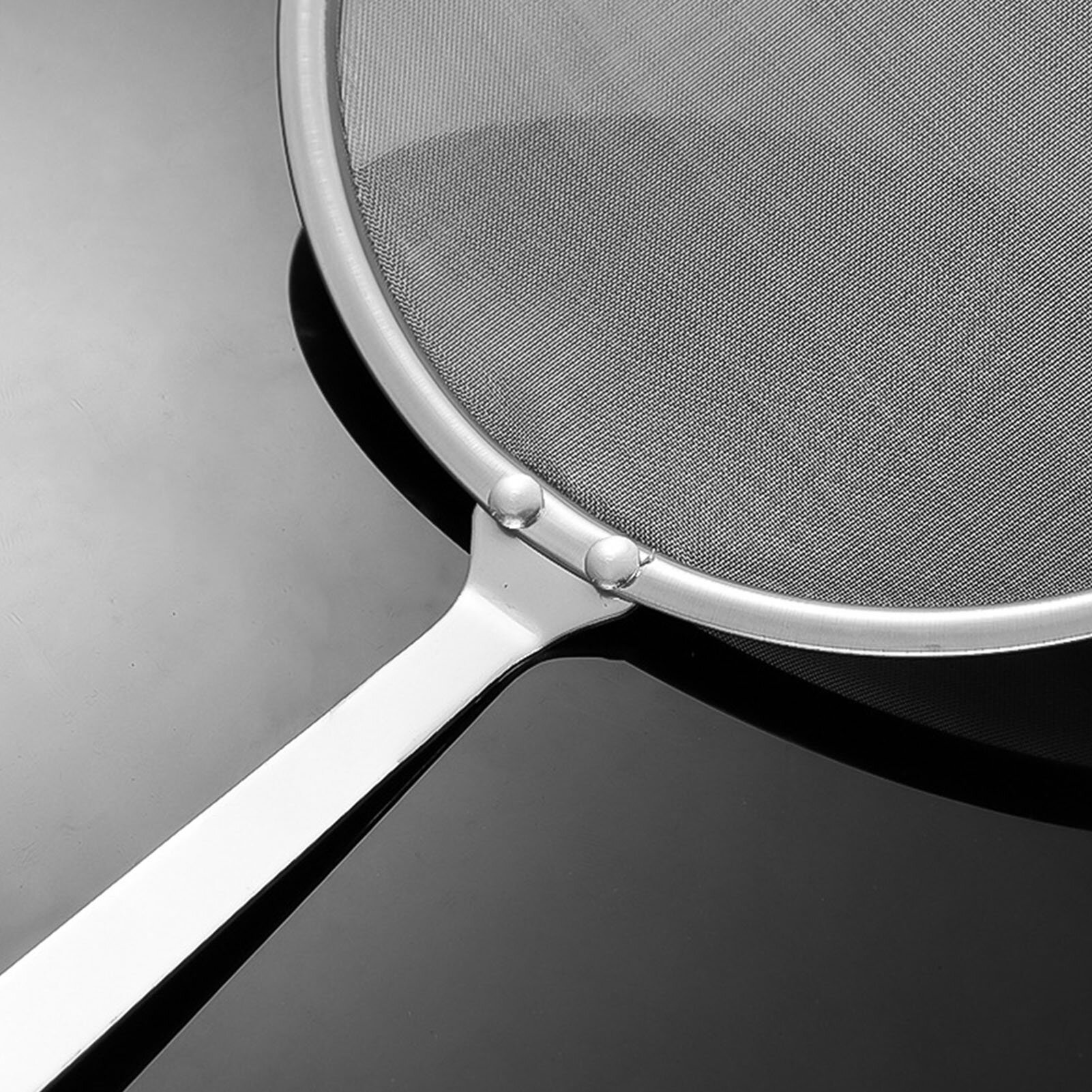 Ложка-скиммер, ситечко для жира из нержавеющей стали, мелкая сетка, длинная ручка, скиммер для горячей кастрюли для жира, пены, кухни L