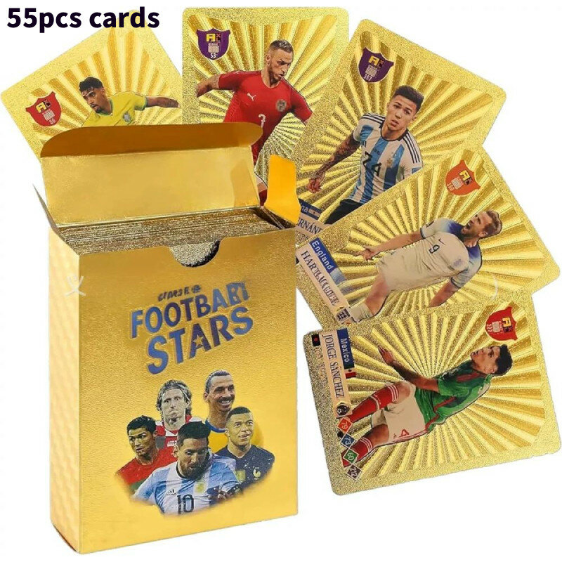 Карточки серии звезды футбола уефа лиги европы с золотым тиснением для коллекционеров и любителей спорта стиль б