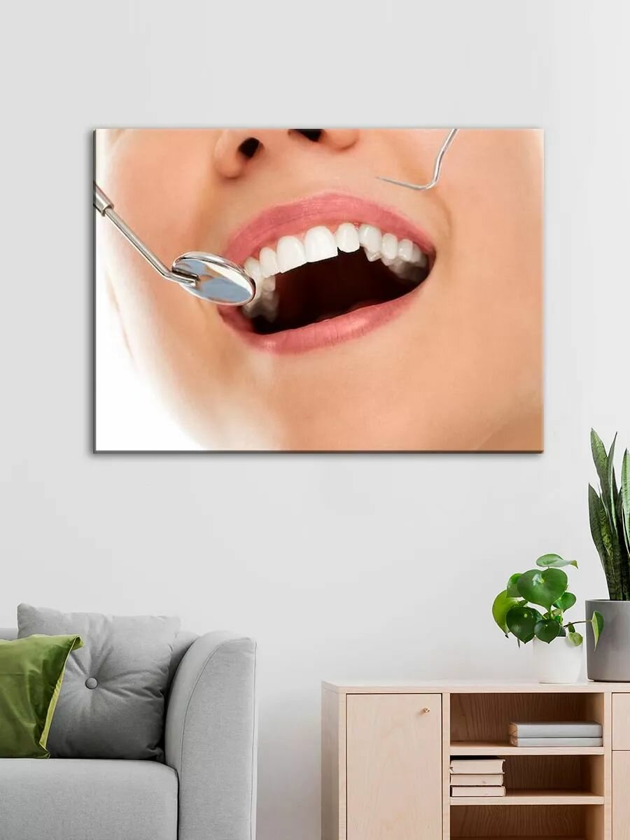 Картина на стену "Услуги стоматологии", 70x50 см