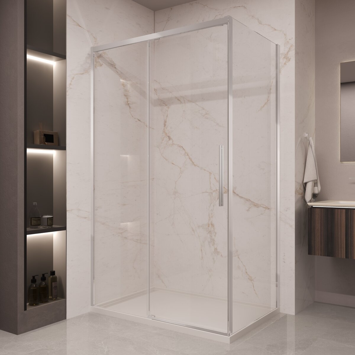 Душевой уголок Vincea Stella 200х150 VSR-1ST8015CL