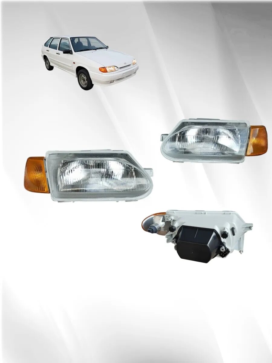 Фары передние на Ваз 2113/2115 / 2114, комплект, левая и правая, поворотники 2шт